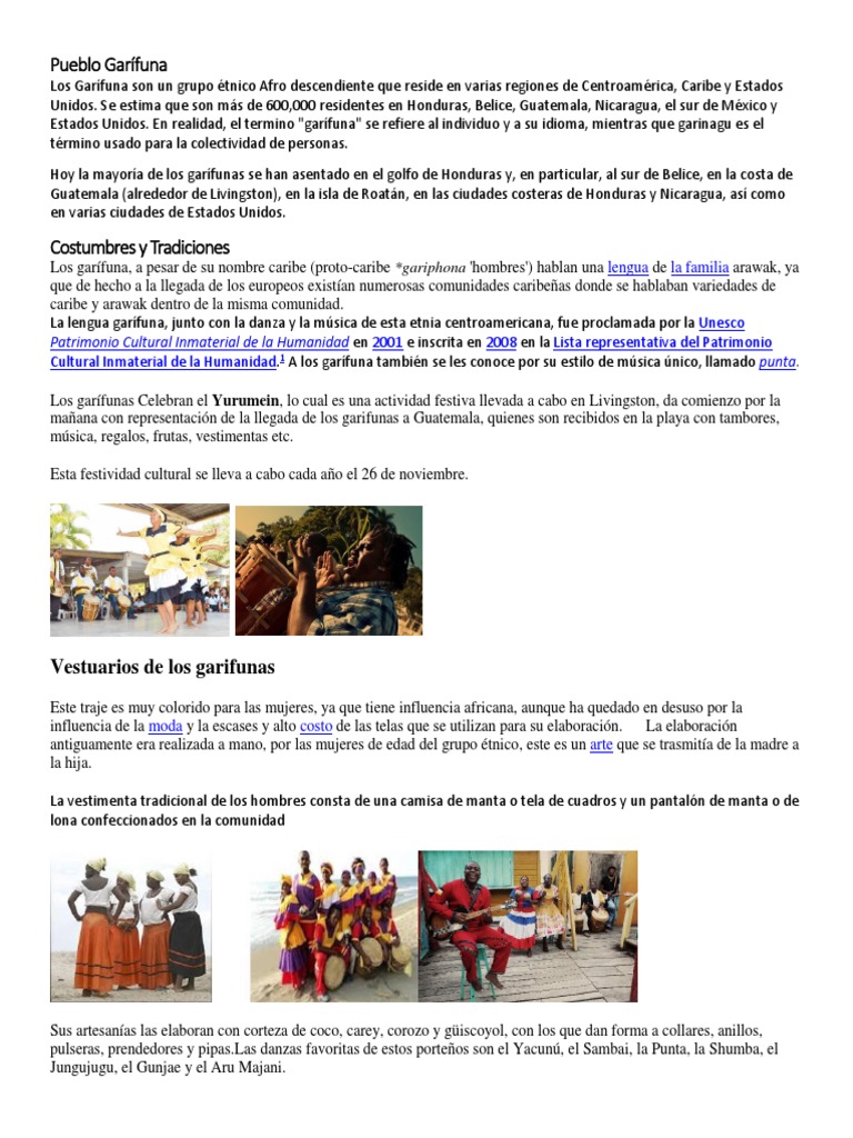 Cultura Garífuna | PDF | Cultura de las Americas | America latina
