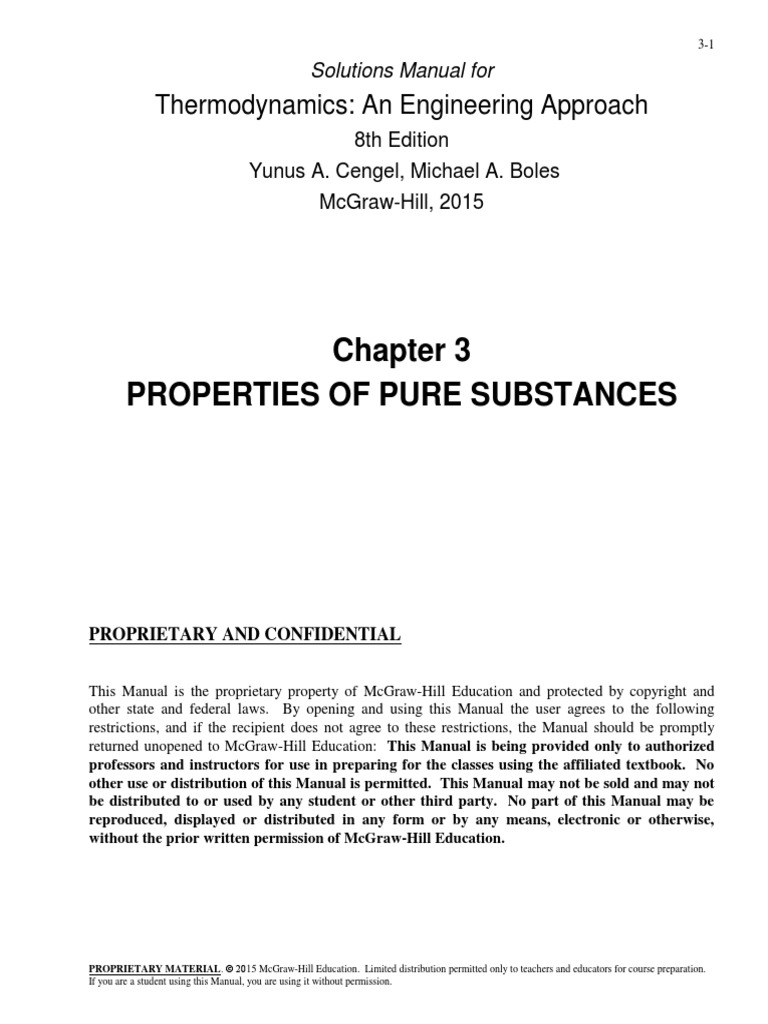 SOLUCIONARIO TERMODINAMICA 8 EDICION Chap03 | PDF | Evaporation | Pressure