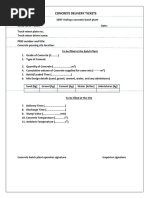 Concrete Delivery Ticket Details | PDF