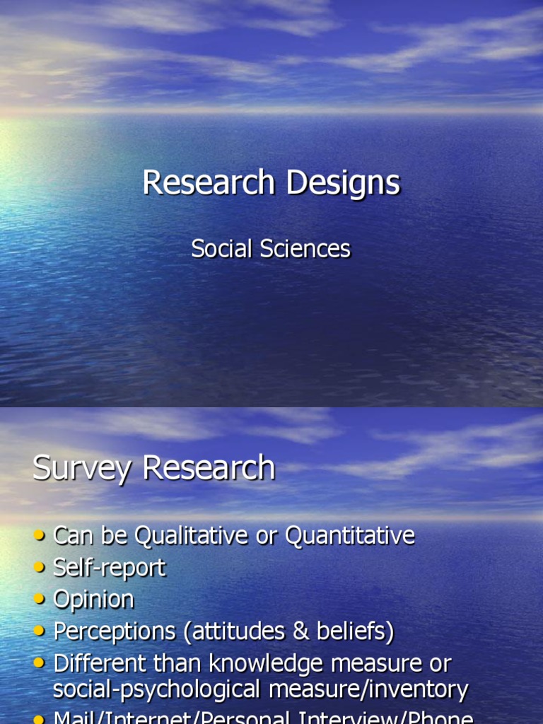 Research Designs: Social Sciences | PDF | Art | Science & Mathematics