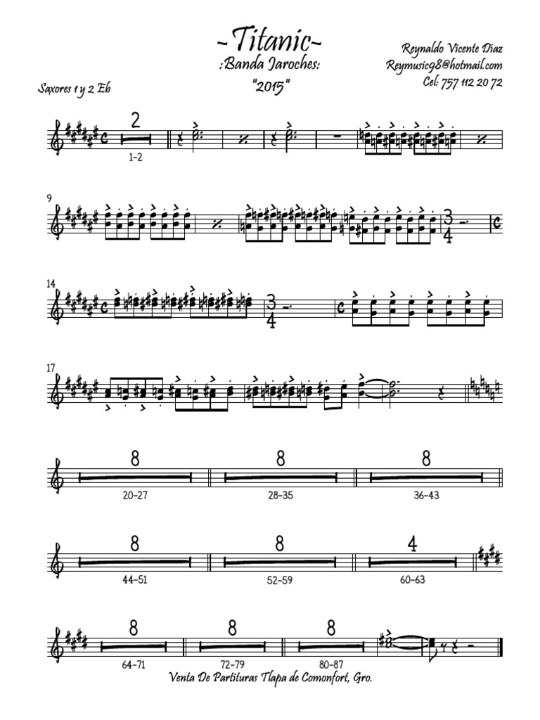 Titanic - Banda Joroches | PDF | Tuba | Brass Instruments