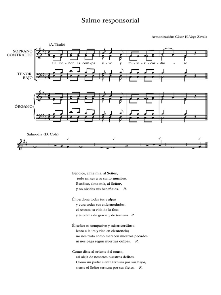 Salmo Responsorial - 102 - Partitura Completa | PDF | Entretenimiento (general)