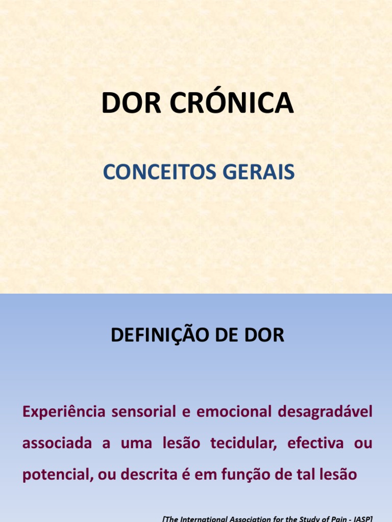 Definição e Classificação da Dor | PDF | Dor | Portugal