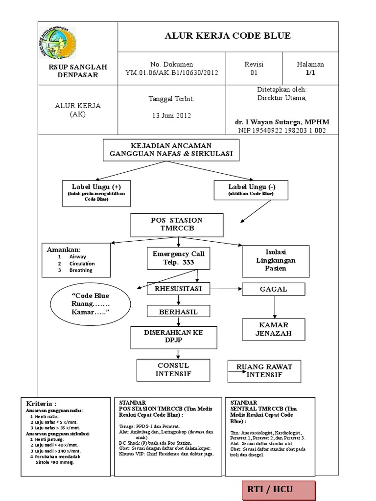 Alur Kerja Code Blue (Baru1) | PDF