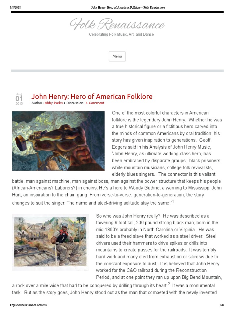 John Henry - History of American Folklore | PDF | Entertainment (General)