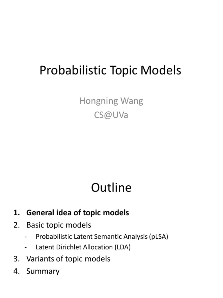 Topic Models in Natural Language Processing | PDF | Conceptual Model ...