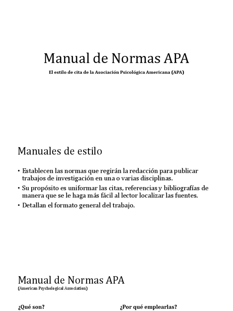 Normas APA - PPT Utilizado en Clase | Descargar gratis PDF | Estilo apa ...