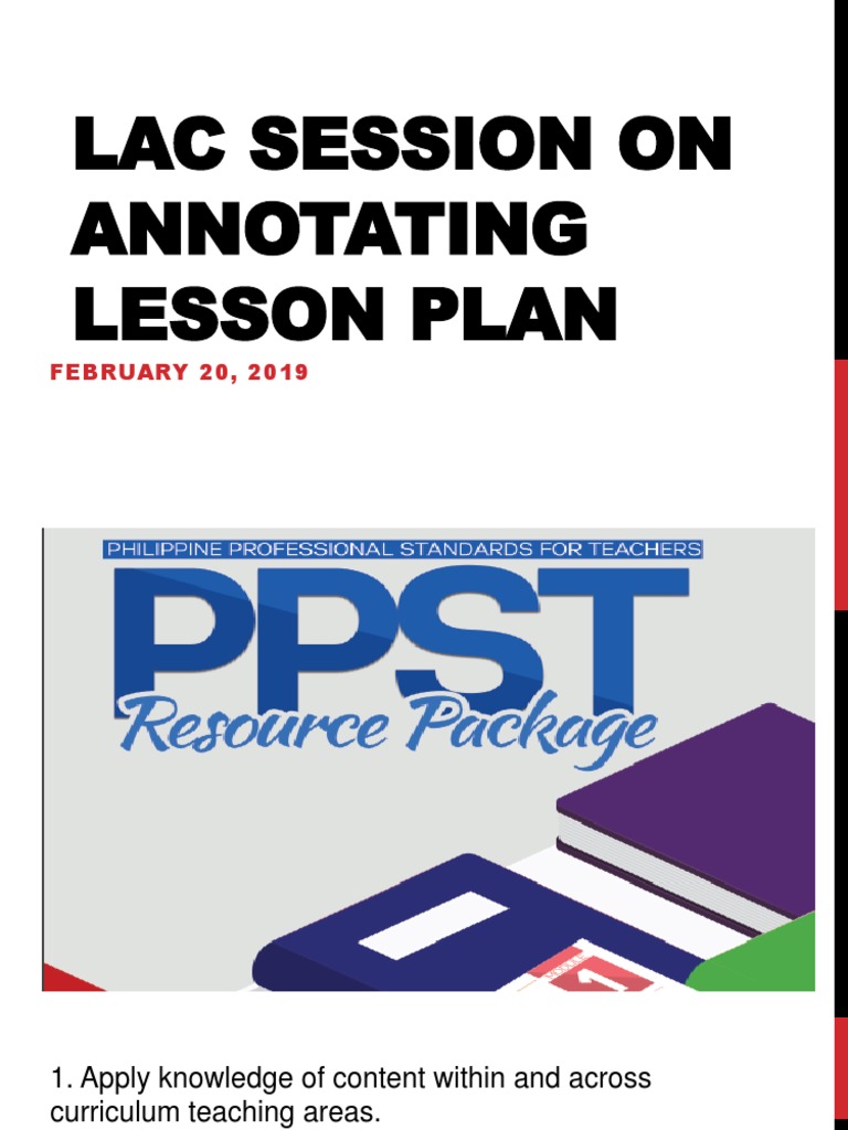 Lac Session On Annotating Lesson Plan: FEBRUARY 20, 2019 | PDF