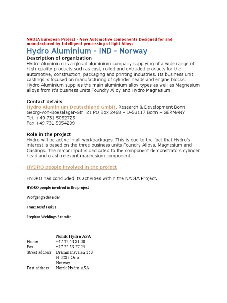 NADIA European Project | PDF | Mercedes Benz | Building Engineering