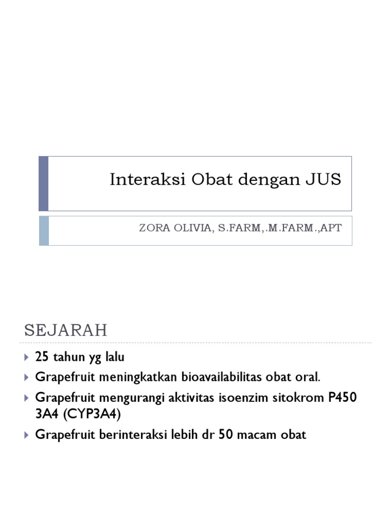 Interaksi Obat dan Jus Grapefruit | PDF