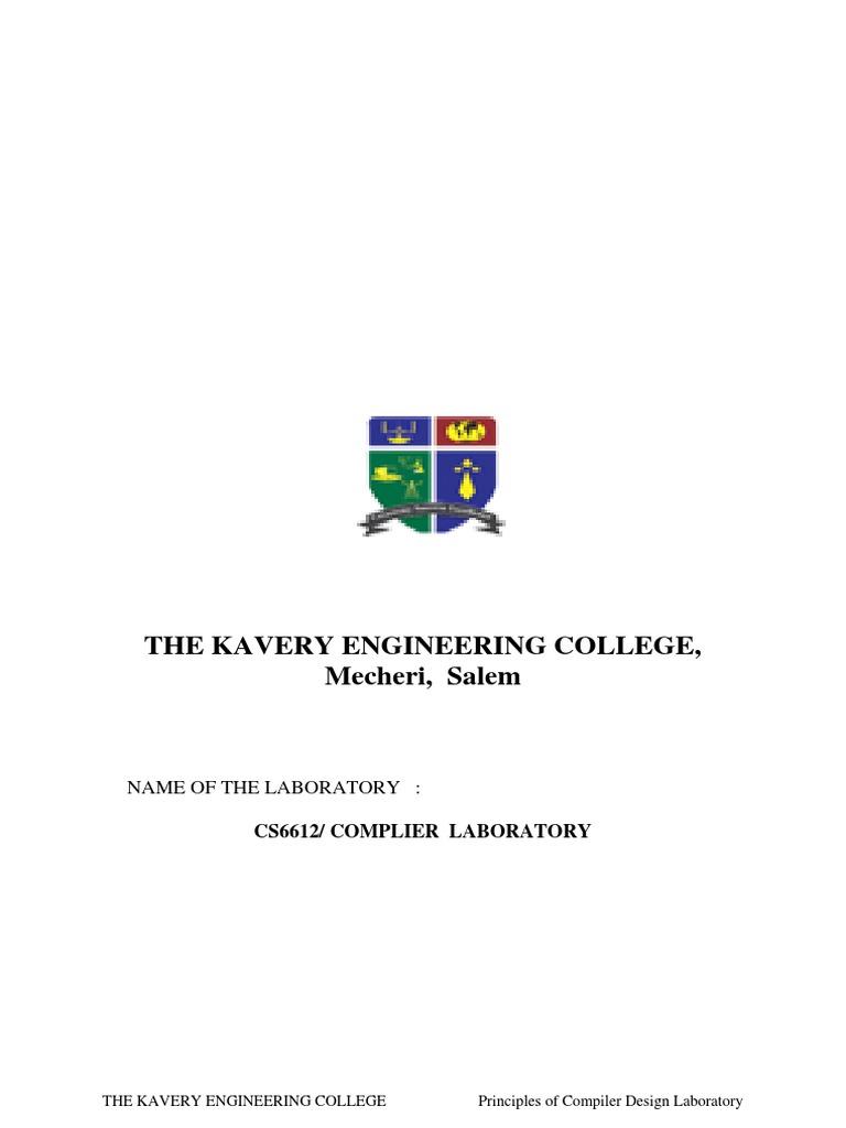Compiler Lab Manual | PDF | Parsing | Programming Language Compiler Lab Manual | PDF | Parsing | Programming Language