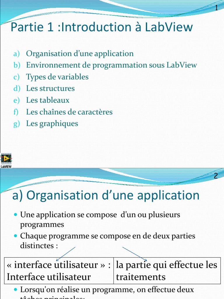 Introduction Labview | PDF | Structure de contrôle | Programme informatique