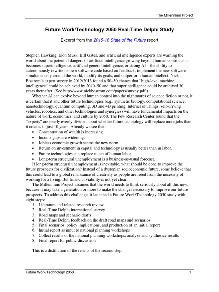 Future of Technology 2050 | PDF | Artificial Intelligence ...