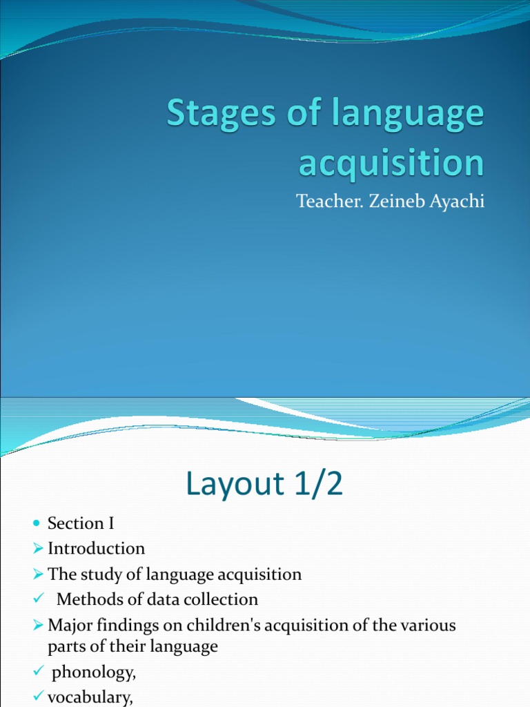 Stages of Language Acquisition | PDF | Language Acquisition | Phonology