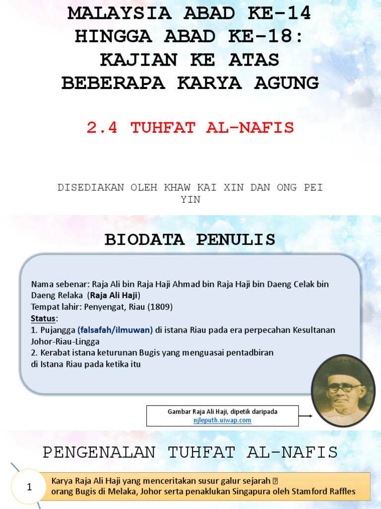 Tuhfat al-Nafis: Sejarah Bugis Melayu | PDF