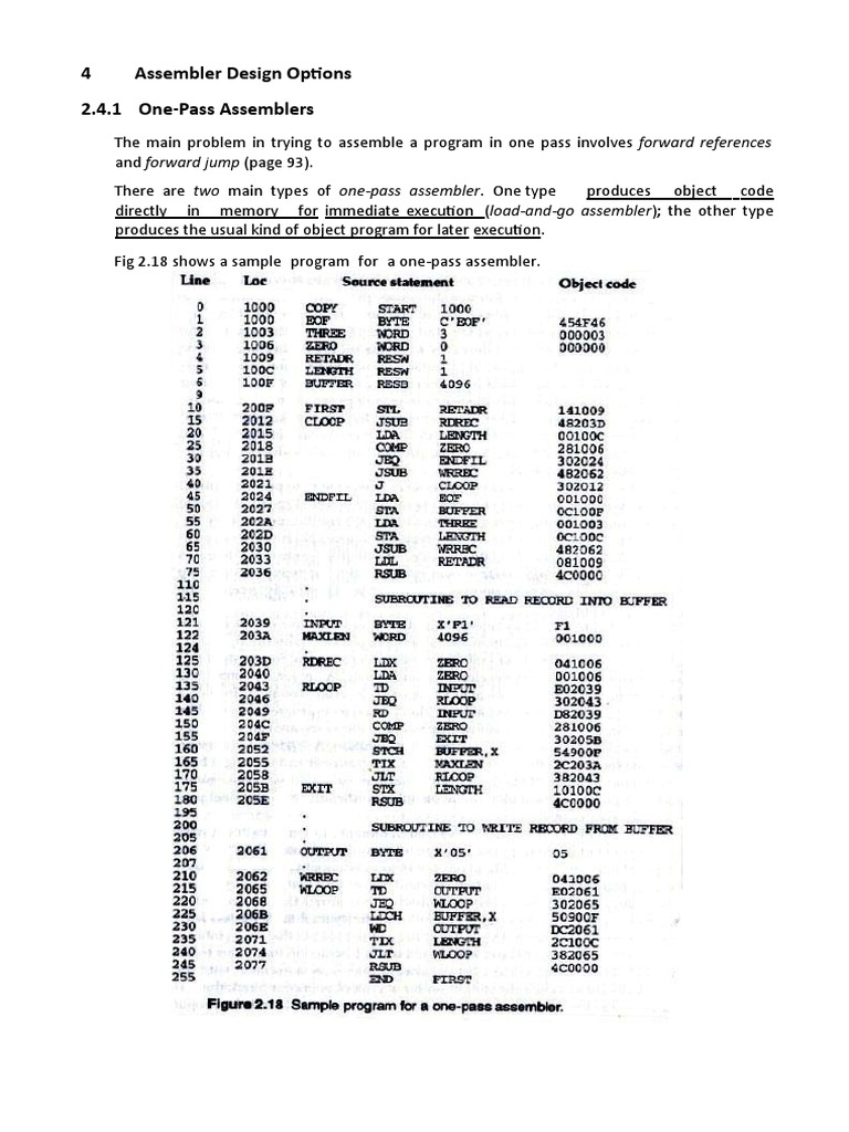 Assembler Design Options | PDF | Assembly Language | Notation