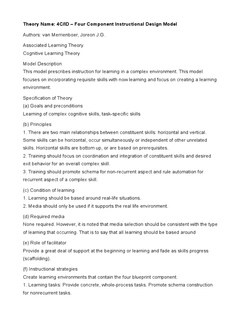 ID Models | PDF | Instructional Design | Educational Technology