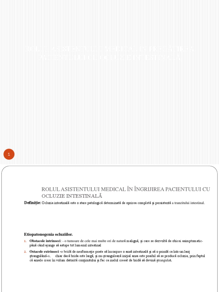 Ocluzia Intestinala | PDF