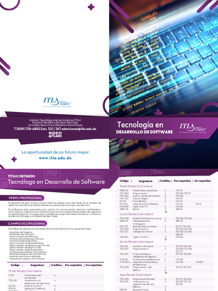 Pensum Software 2019 | Ingeniería de software | Programador