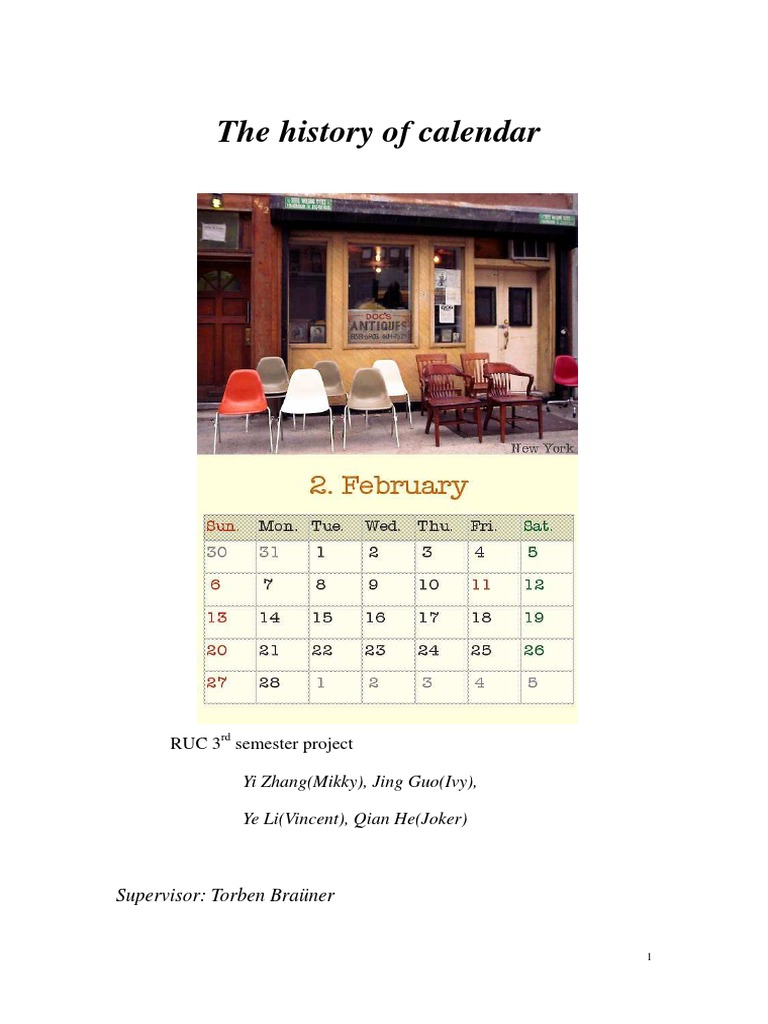The History of Calendar PDF | PDF | Calendar | Moon