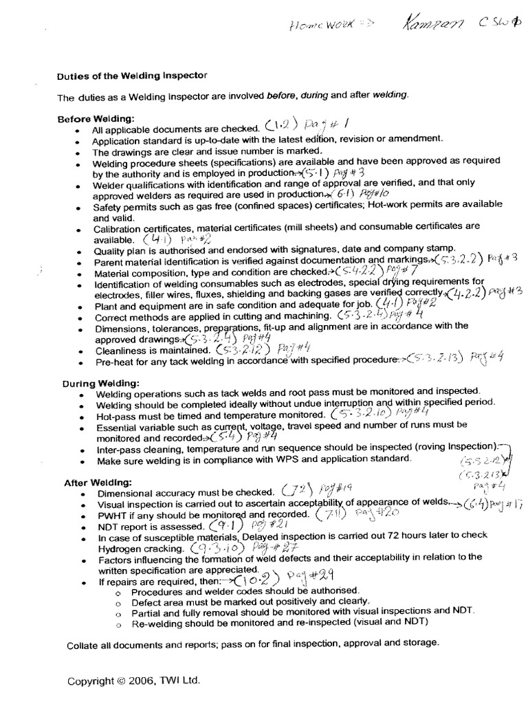 CSWIP 3.1 Study Materials | PDF