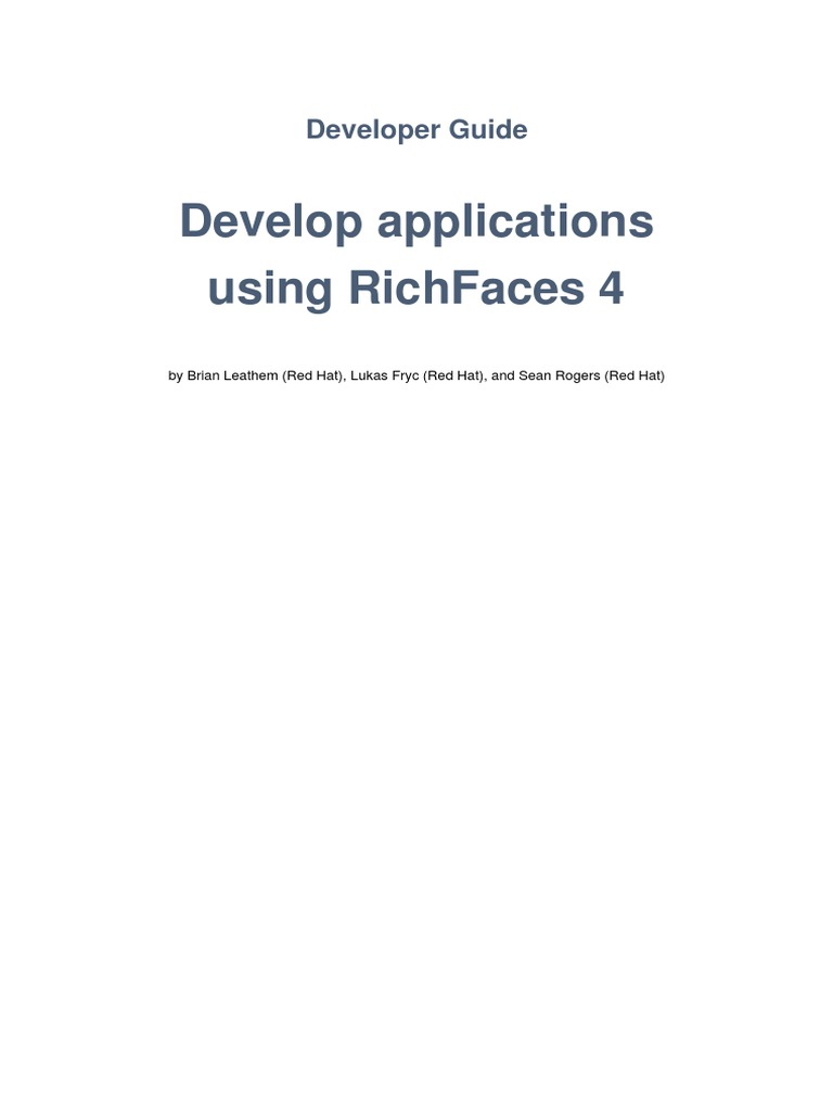 RichFaces 4 Developer Guide | PDF | Java Server Faces | Java Servlet