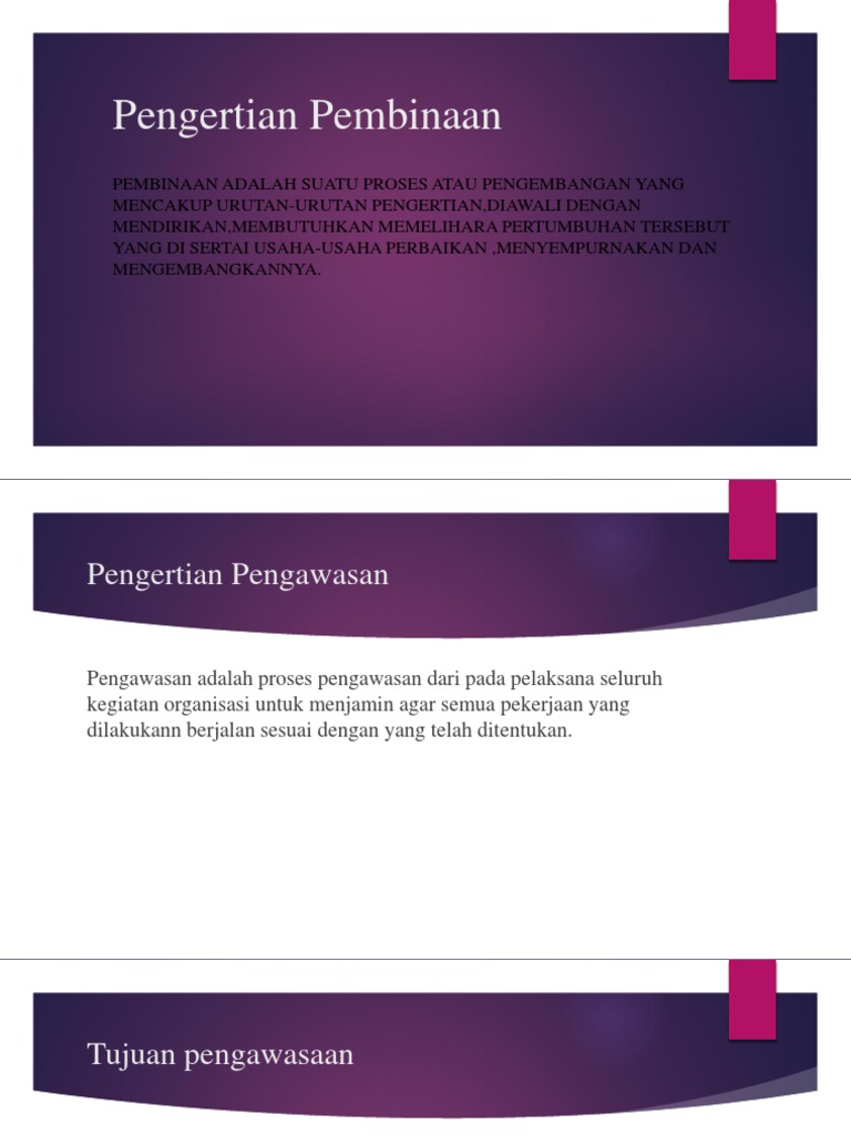 Pengertian Pembinaan | PDF