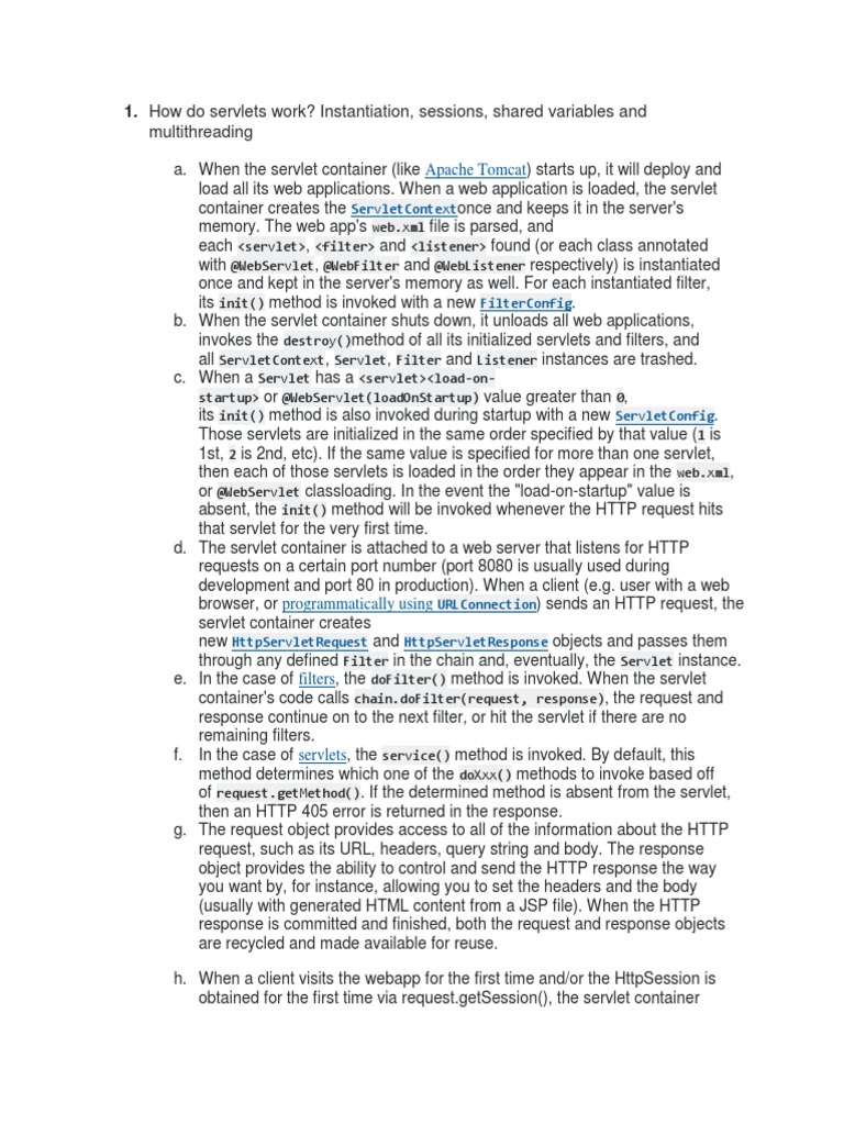 An In-Depth Explanation of How Servlets Work Behind the Scenes | PDF ...