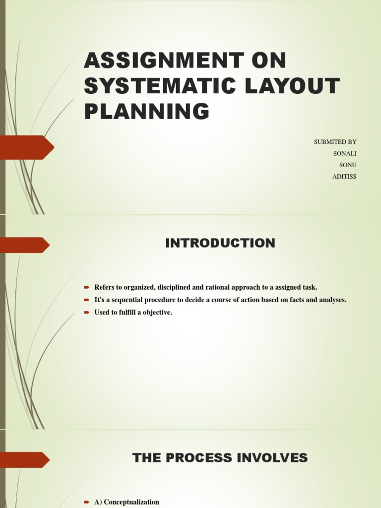 Assignment On Systematic Layout Planning | PDF | Feasibility Study | Design