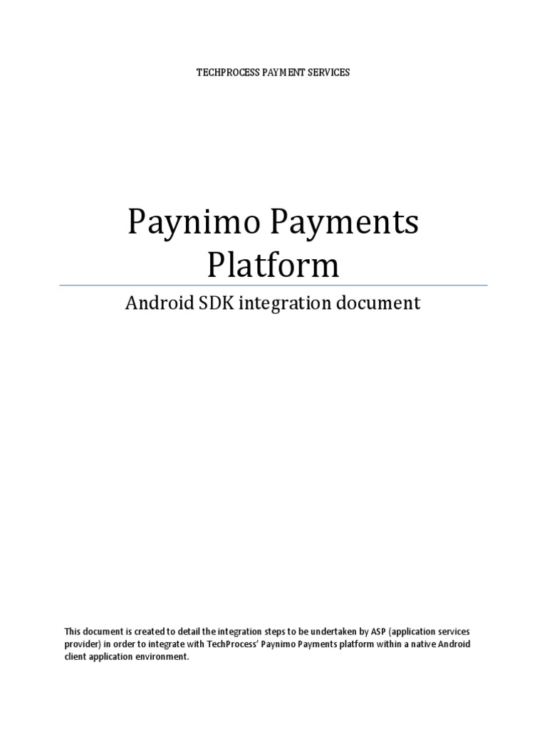 Paynimo Android SDK Integration Guide | PDF | Debit Card | Point Of Sale