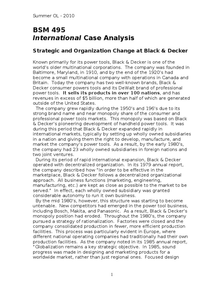 BSM 495 International Case | PDF | Brand | Monopoly