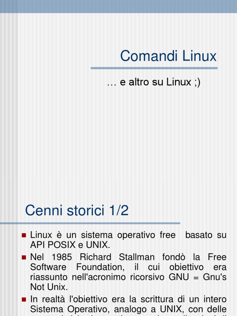 Comandi Linux PDF | PDF