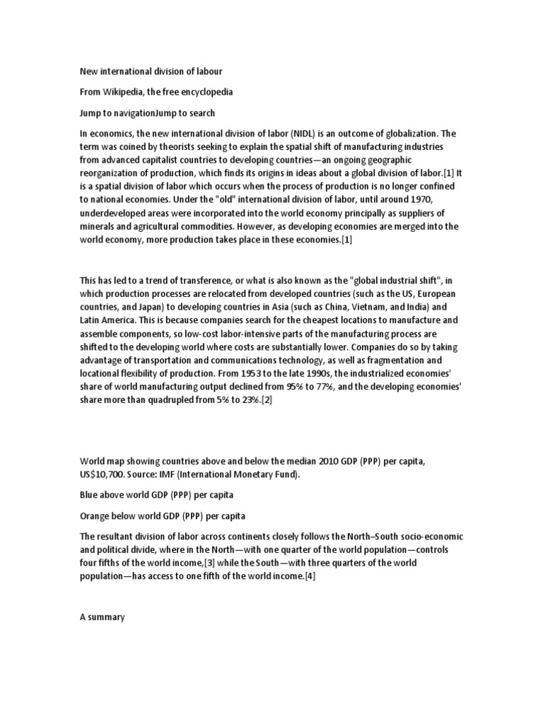 New International Division of Labour | PDF | World Economy | Economies