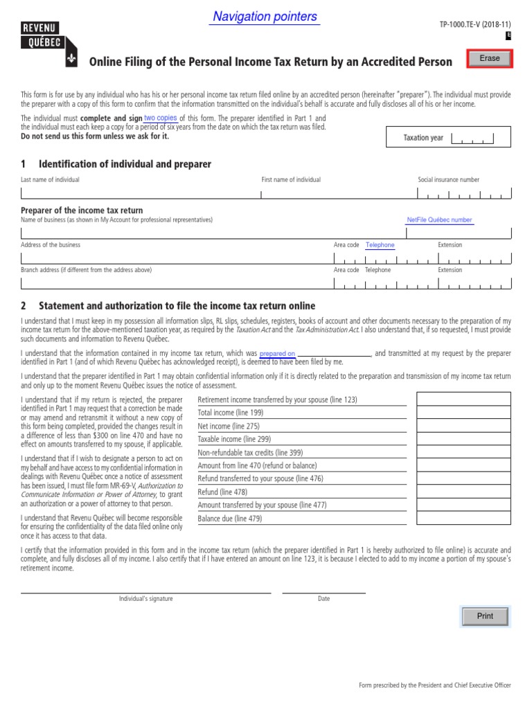 Online Filing of The Personal Income Tax Return by An Accredited Person ...