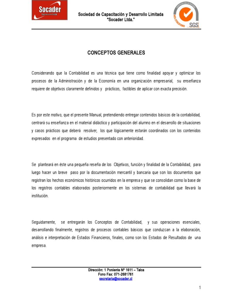 Manual Asistente Contable | PDF | Contabilidad | Devengo