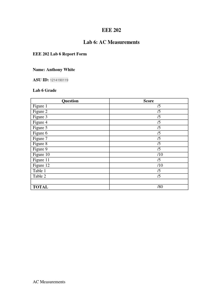 Lab6 Ver 2 | PDF | Electrical Network | Voltage