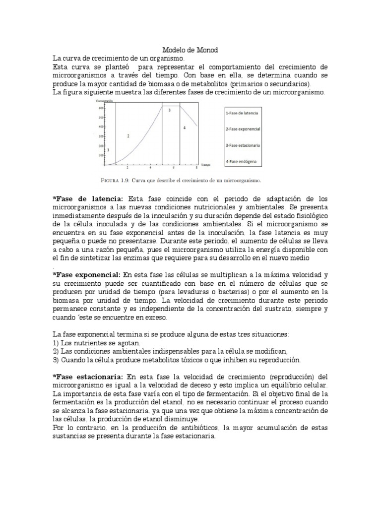Modelo de Monod | PDF | Ecuaciones | Science