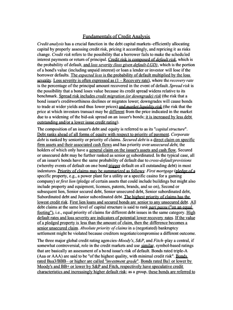 Fa Level 1 Fundamentals | PDF | Bonds (Finance) | Credit Rating