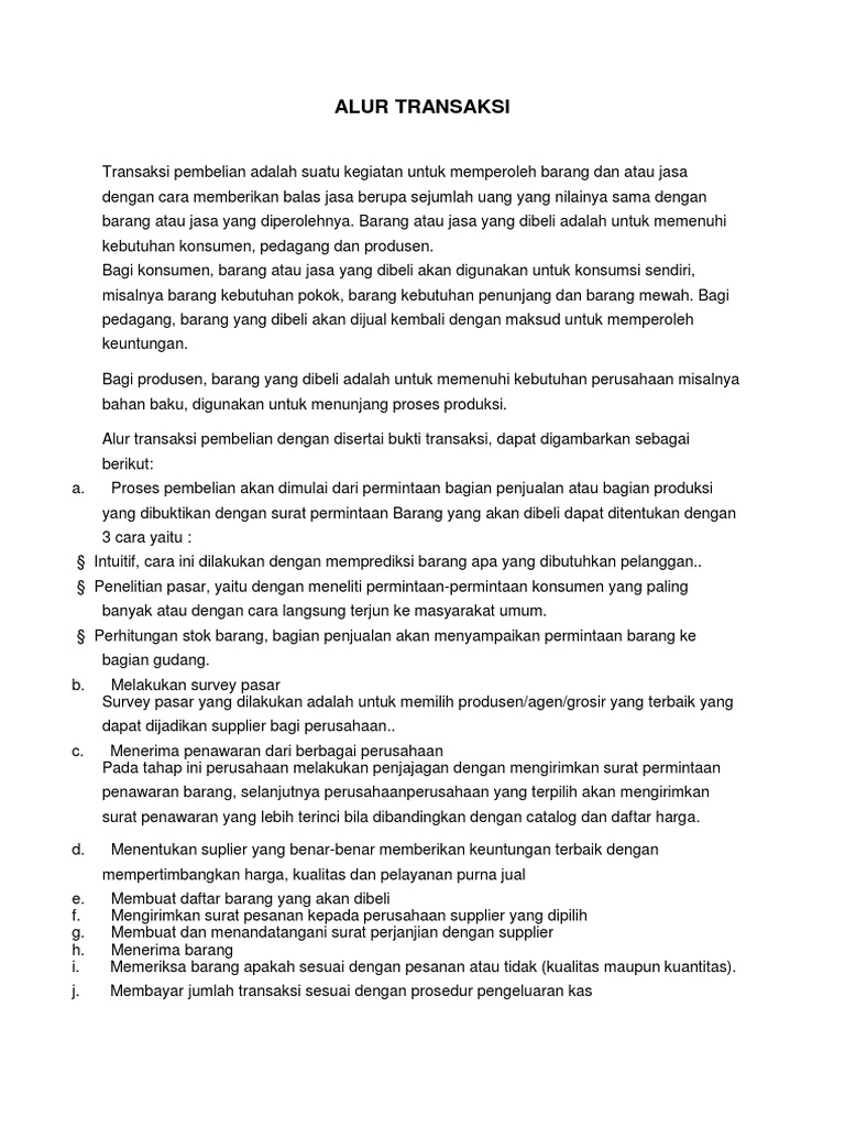 Alur Transaksi | PDF