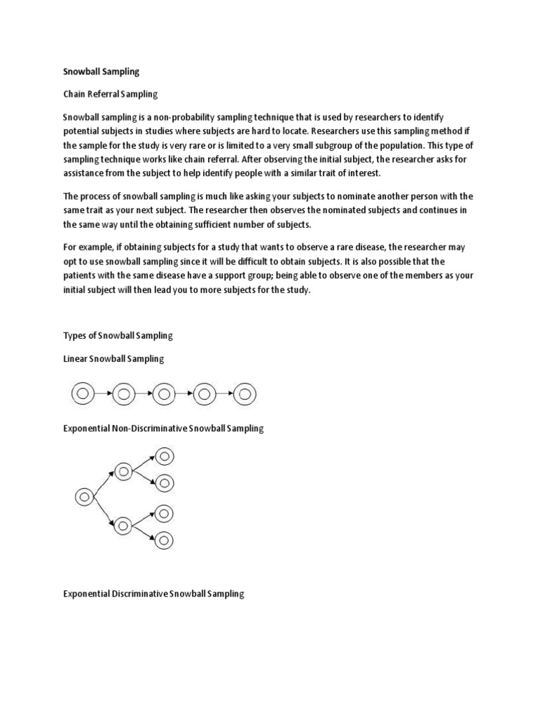 Researchers' Guide to Snowball Sampling | PDF | Career & Growth ...