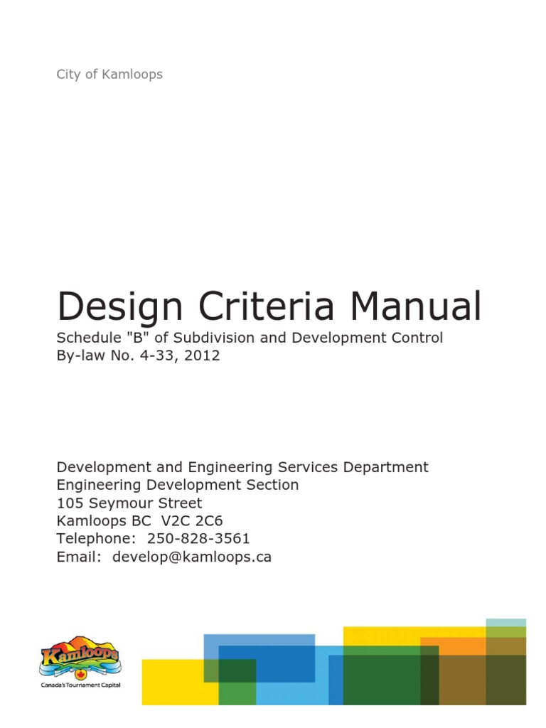 Design Criteria Manual | Download Free PDF | Sanitary Sewer | Storm Drain