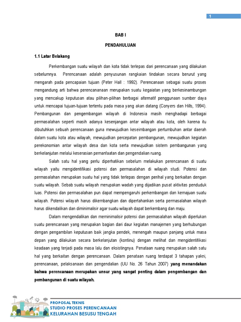 Proposal Teknis Studio Proses Perencanaan Untad | PDF