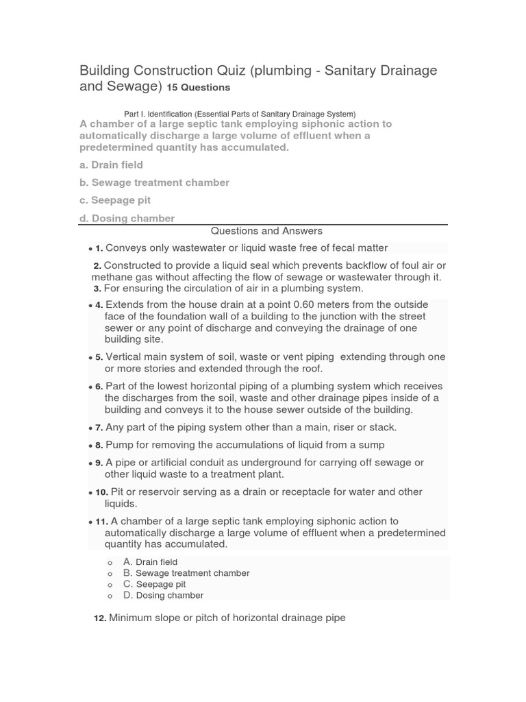 Building Construction Quiz-15 | PDF