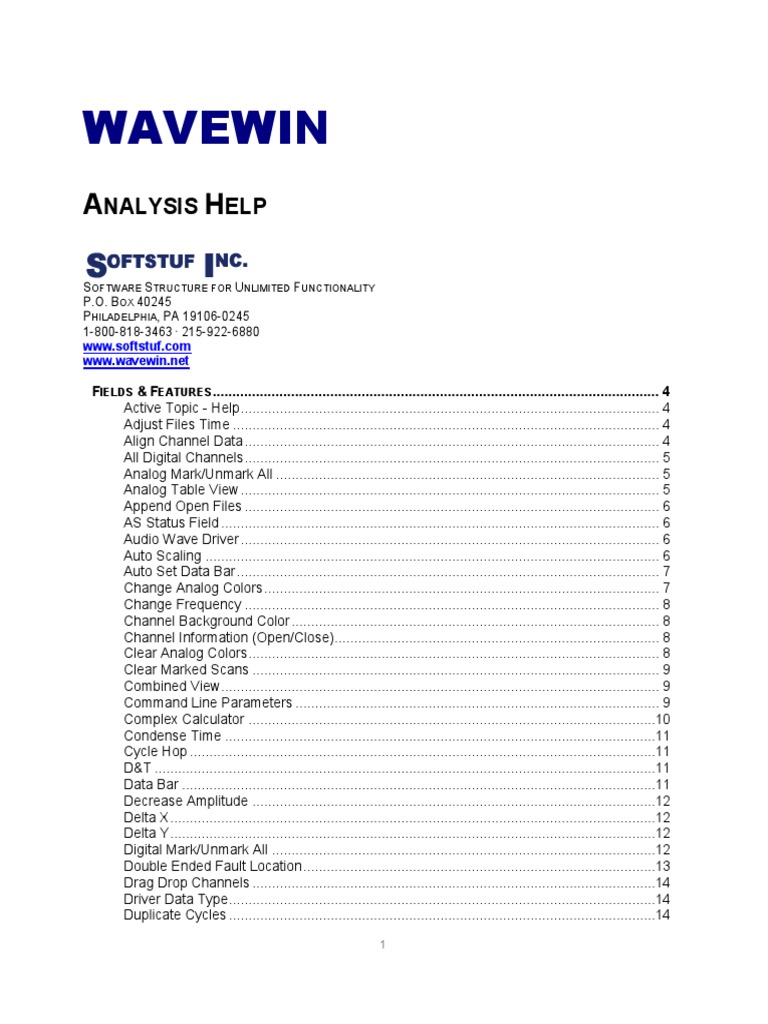 Wavewin User Manual | PDF | Command Line Interface | Menu (Computing)