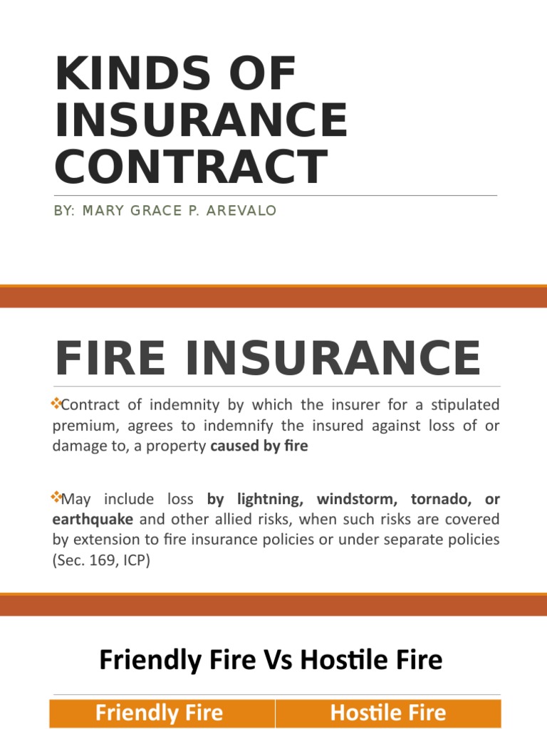 Kinds of Insurance Contract | PDF | Law