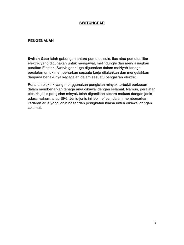 Switch Gear PDF