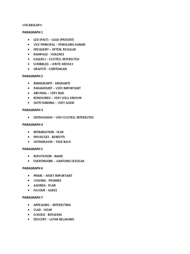 Vocabulary | PDF | Religion & Spirituality