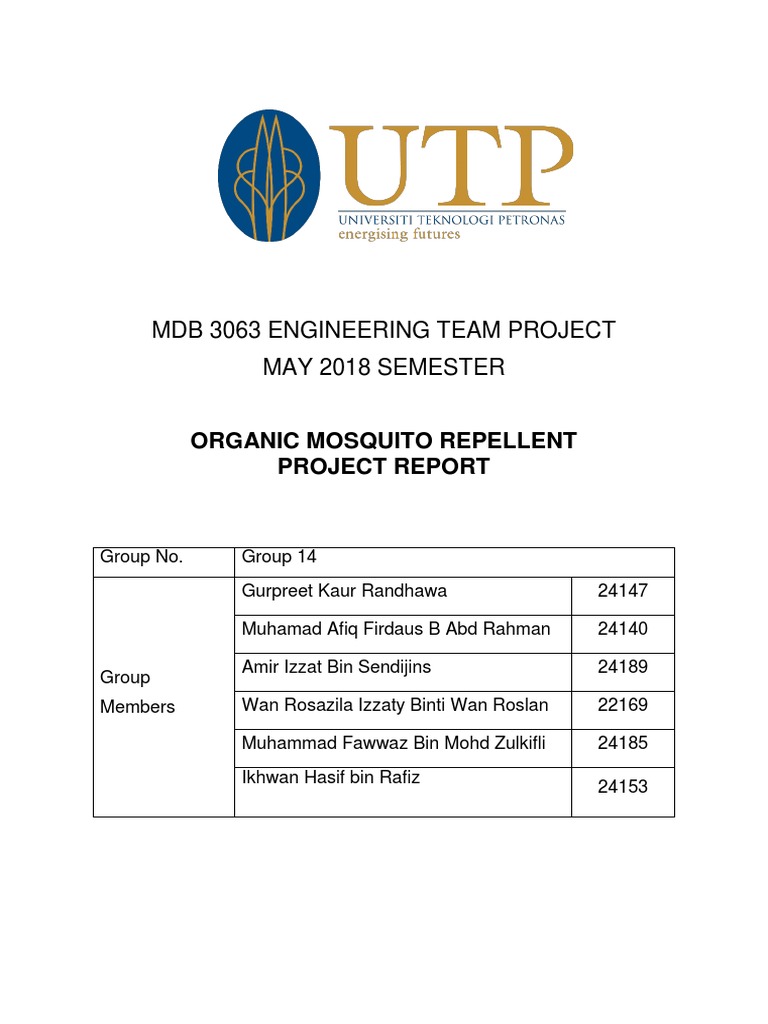 ETP Final Report | PDF | Mosquito | Wellness