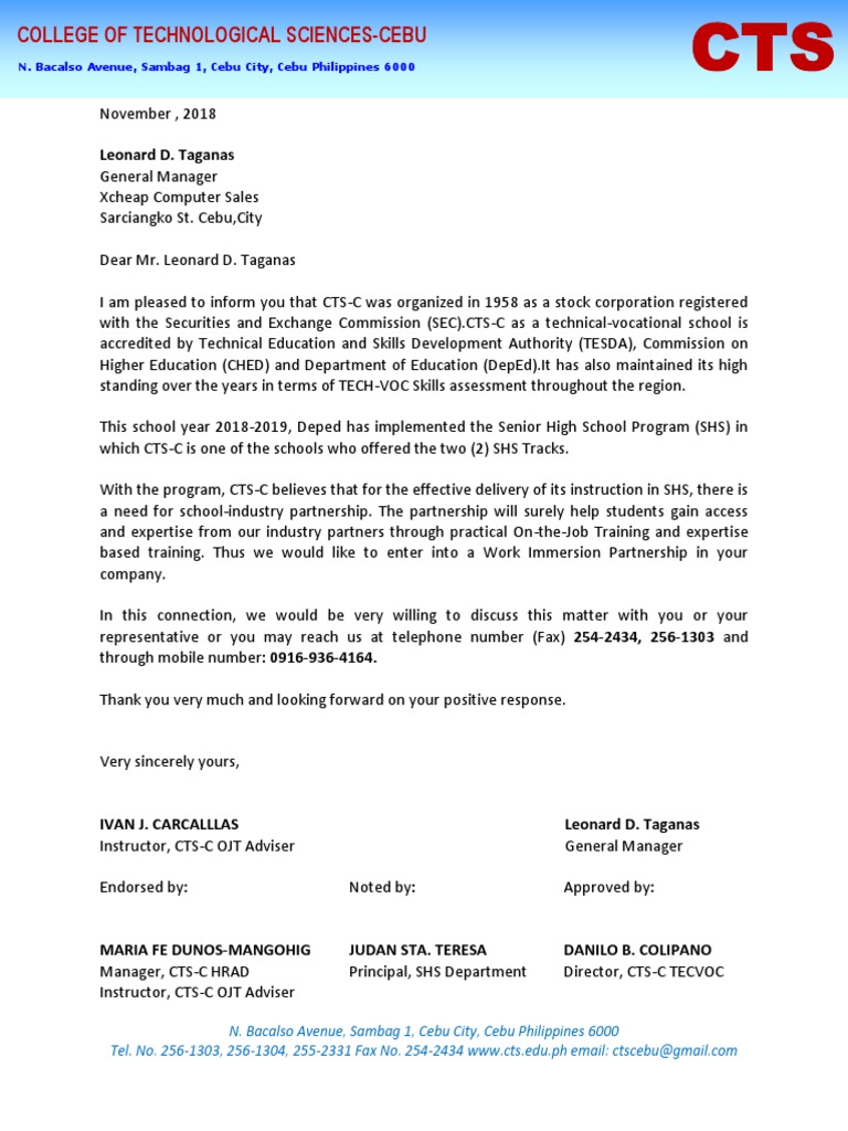 Immersion Letter | PDF | Behavior Modification | Learning