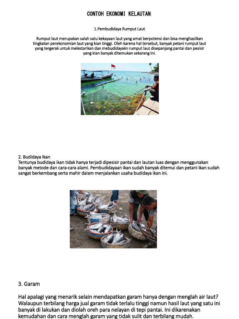 Contoh Ekonomi Kelautan dan Maritim | PDF | Perjalanan | Sains & Matematika
